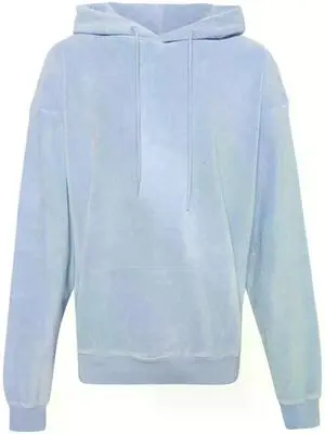 Martine Rose Drop-shoulder Towelling-finish Hoodie - Blue