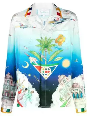 Casablanca Le Dimension Illustration Style-print Shirt