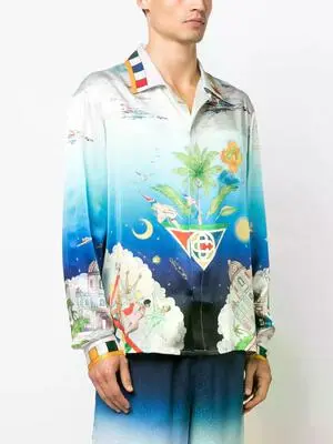 Casablanca Le Dimension Illustration Style-print Shirt
