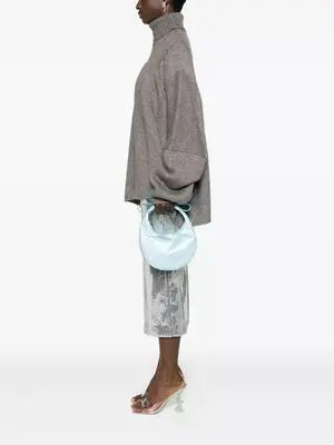 Mach & Mach Bow-detail Satin Tote Bag