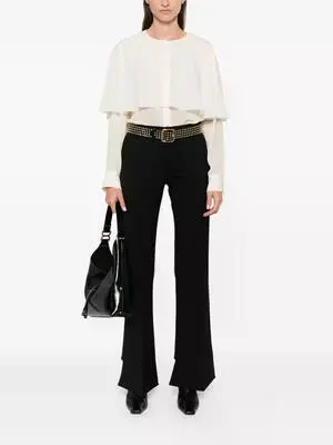 Chloé Flared Stretch-wool Trousers