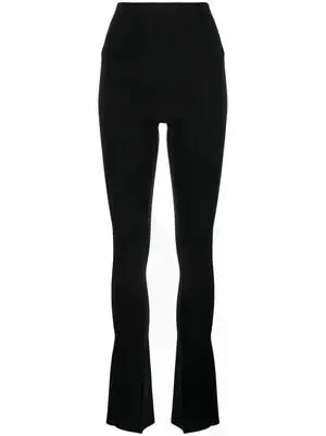 Norma Kamali Spat High-waisted Flared Leggings - Black