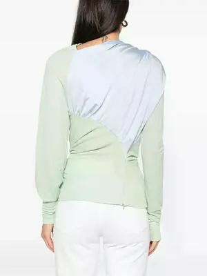 Victoria Beckham Draped Long-sleeve Top
