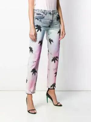 Philipp Plein Printed Boyfriend Jeans