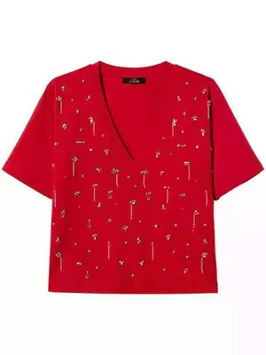 TWINSET Embroidered Cropped T-shirt