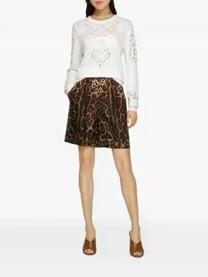 Dolce & Gabbana Leopard-print Silk Shorts