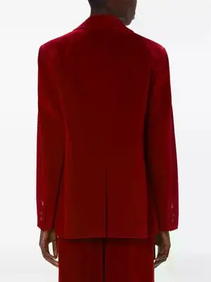 JW Anderson Floral-appliqué Velour Blazer
