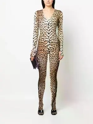 Roberto Cavalli Leopard-print Jumpsuit