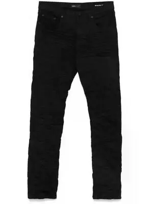 PURPLE BRAND Raw Flared Jeans - Black