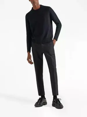 Prada Logo-embroidered Sweater - Blue