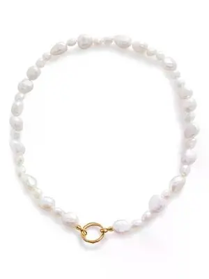Monica Vinader Nura Reef Pearl Detailing Necklace - White