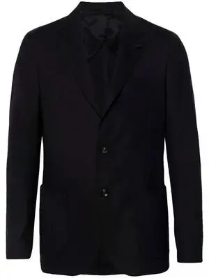 LARDINI Brooch-detail Blazer - Blue