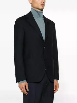 LARDINI Brooch-detail Blazer - Blue