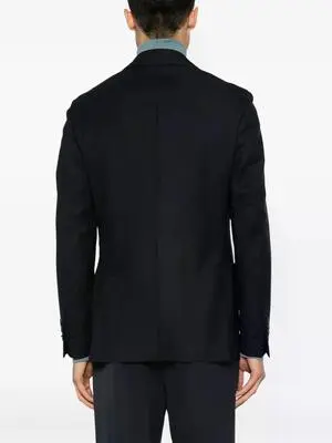 LARDINI Brooch-detail Blazer - Blue