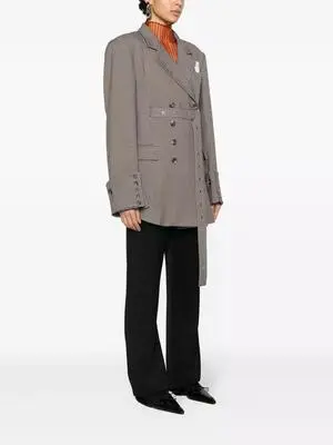 Rokh Houndstooth Double-breasted Blazer