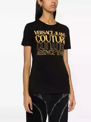 Versace Upside-down Logo Cotton T-shirt