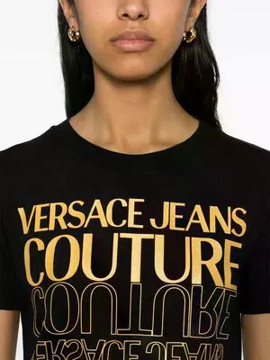Versace Upside-down Logo Cotton T-shirt