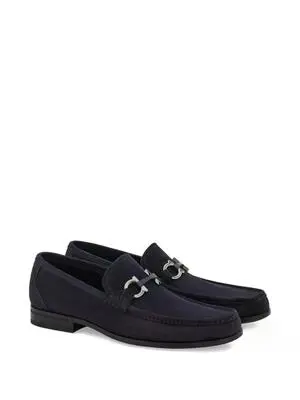 FERRAGAMO Gancini-buckle Loafers - Blue