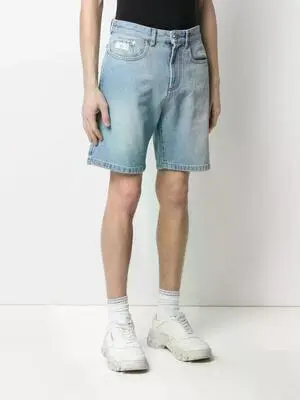 Gcds Logo-patch Denim Shorts