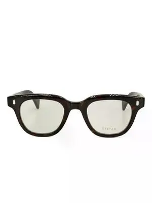 EYEVAN7285 Geometric-frame Glasses - Brown