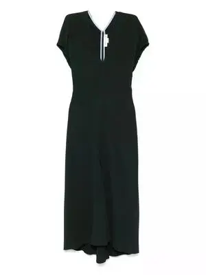 Victoria Beckham V-neck Midi Dress - Green
