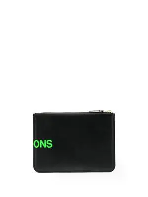 Comme Des Garçons Logo-print Leather Wallet - Black
