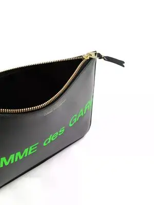 Comme Des Garçons Logo-print Leather Wallet - Black