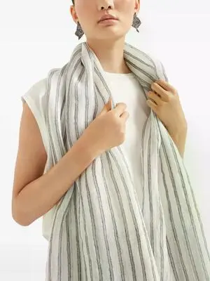 Brunello Cucinelli Striped Scarf
