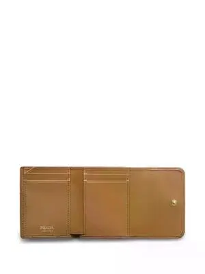 Prada Small Logo-plaque Wallet - Brown
