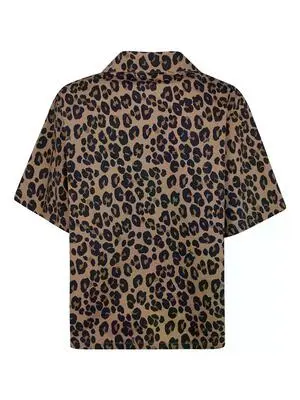 Aspesi Leopard Print Short Sleeve Shirt