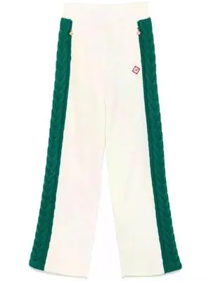 Casablanca Cable-knit Trousers - White