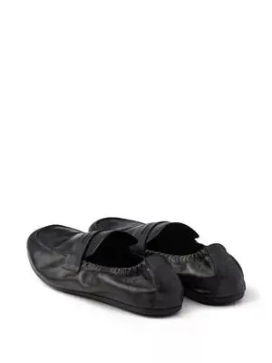 Prada Deconstructed Leather Loafers - Black