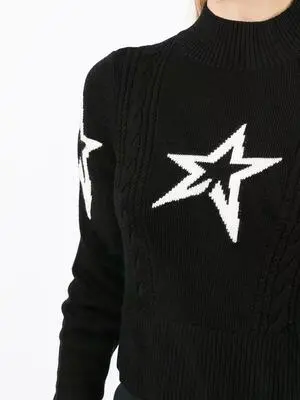 Perfect Moment Star Motif Cable Knit Sweater