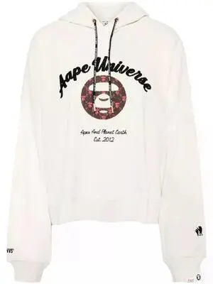 A BATHING APE Logo-patch Sweater - Neutrals