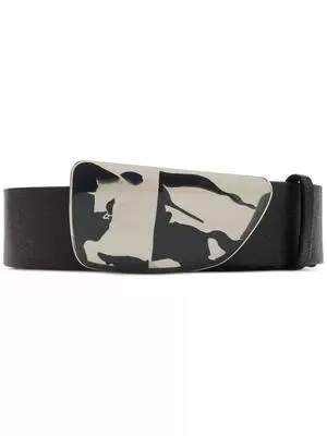 Burberry Shield Ekd Leather Belt - Black