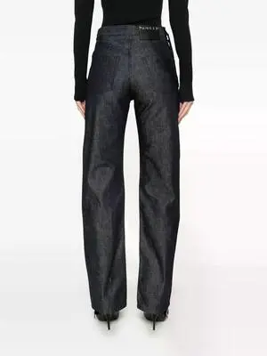 MUGLER Lace-up Straight Leg Jeans