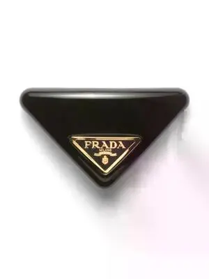 Prada Plexiglas Triangle Hair Clip - Black