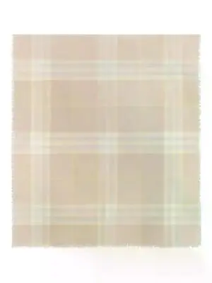 Burberry Wide Check Wool Scarf - Pink