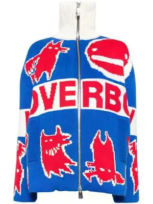 CHARLES JEFFREY Knitted Puffer Jacket - Blue