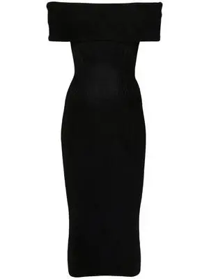 MUGLER Off-shoulder Knit Dress