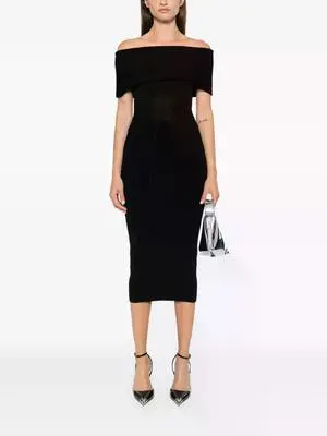 MUGLER Off-shoulder Knit Dress
