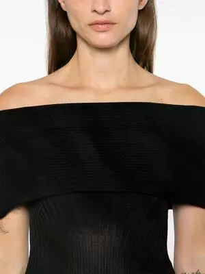 MUGLER Off-shoulder Knit Dress