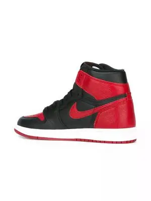 JORDAN 1 Retro High Og Banned Sneakers - Red