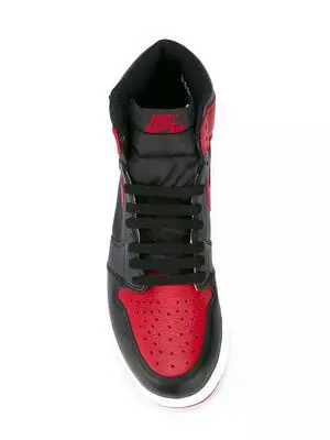 JORDAN 1 Retro High Og Banned Sneakers - Red