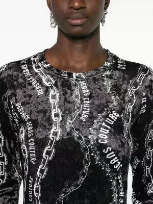 Versace Chain Couture-print Midi Dress