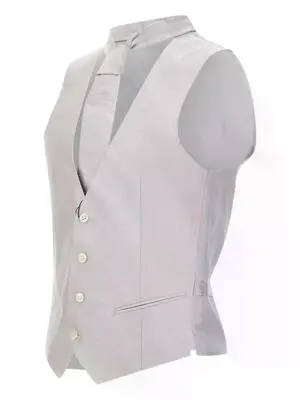 Corneliani V-neck Waistcoat With Rear Martingale
