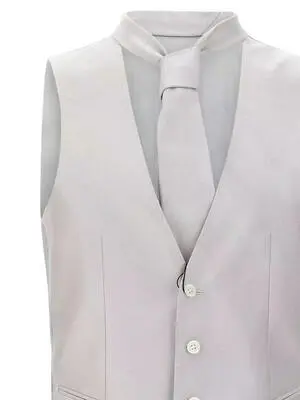 Corneliani V-neck Waistcoat With Rear Martingale