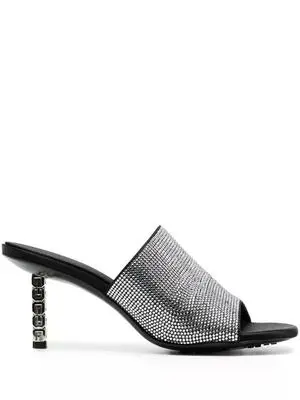 Givenchy 70mm G Cube Sculpted Heel Sandals - Silver
