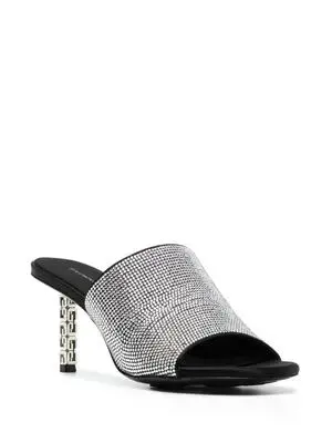 Givenchy 70mm G Cube Sculpted Heel Sandals - Silver