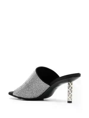 Givenchy 70mm G Cube Sculpted Heel Sandals - Silver